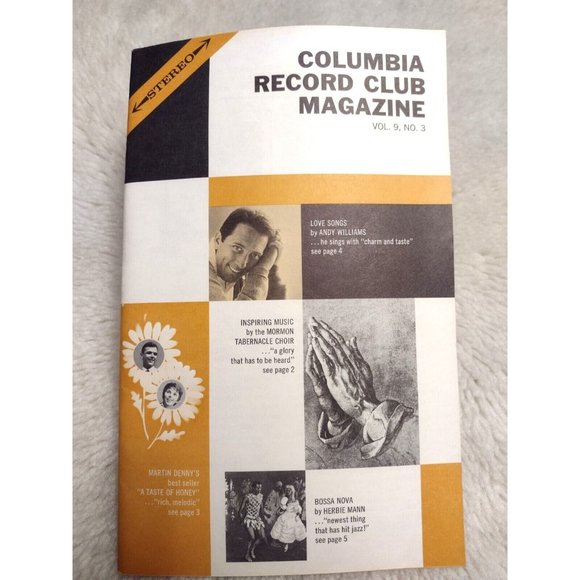 Other | Columbia Record Club Magazine Vol 9 No 3 Andy Williams Mormon ...